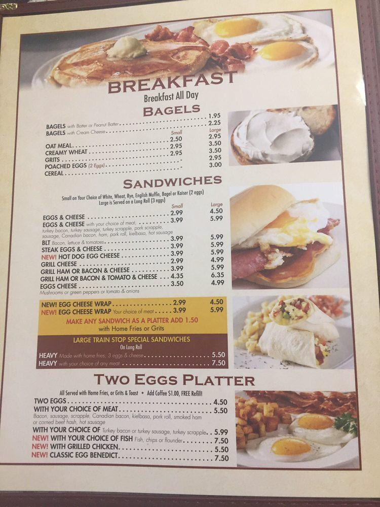 Menu at Train Stop Restaurant, Upper Darby