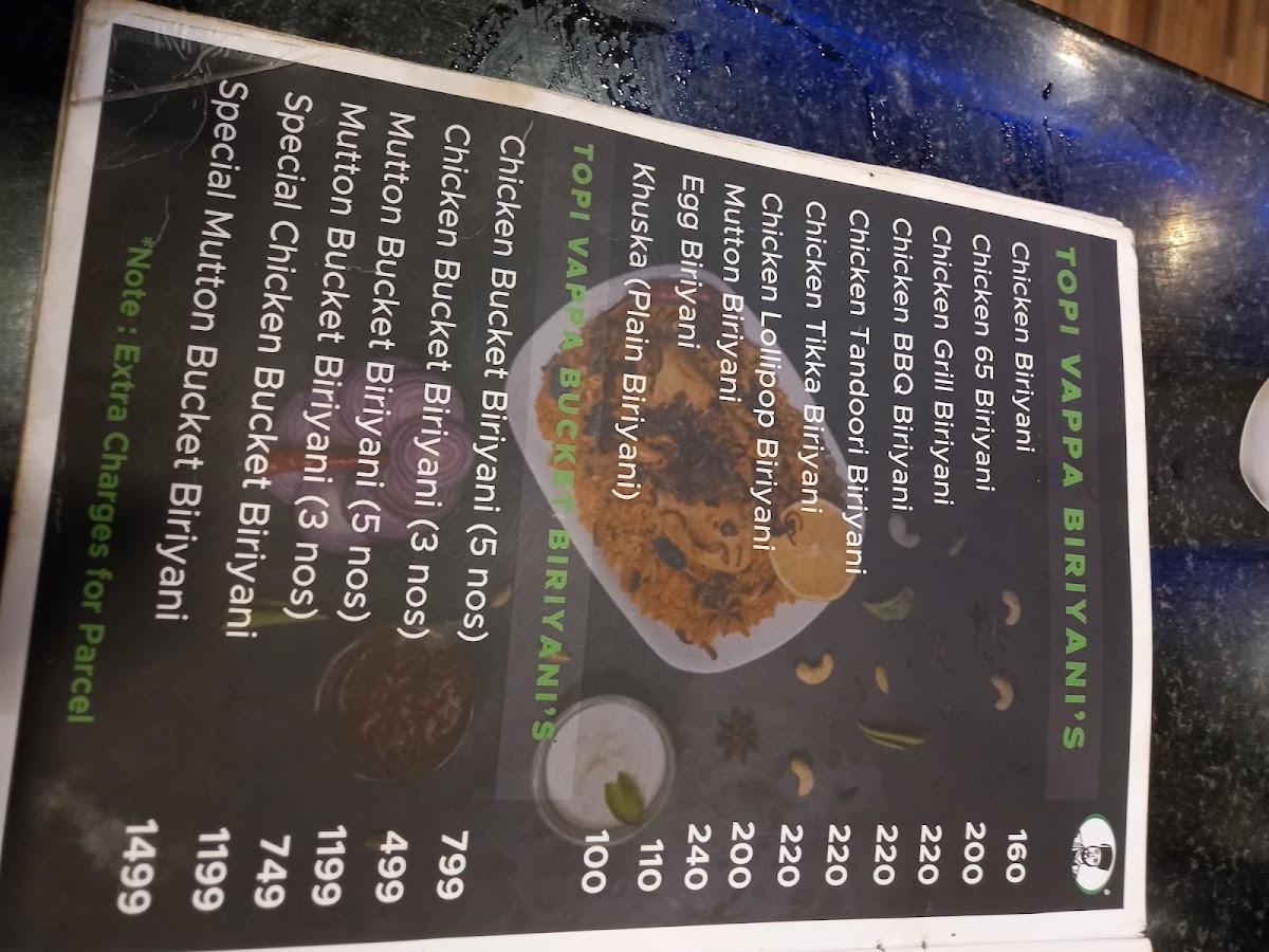 Menu at TOPI VAPPA BIRIYANI MADIPAKKAM BRANCH, Chennai, 10