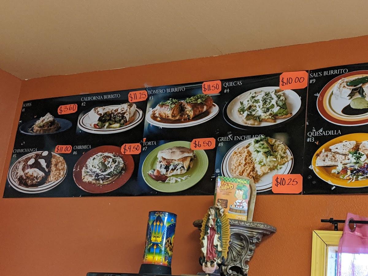 Menu at Taqueria El Chavo restaurant, Cashmere