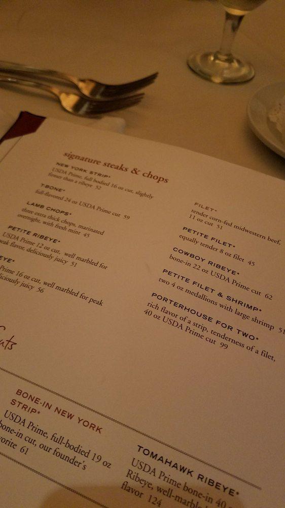 Menu at Ruth's Chris Steak House pub & bar, Irvine, Michelson Dr Suite A