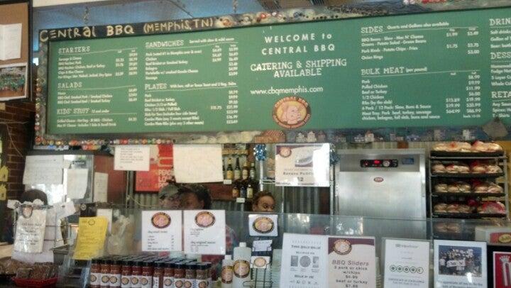 Menu at Central BBQ - Midtown (Food Truck), Memphis, Central Ave