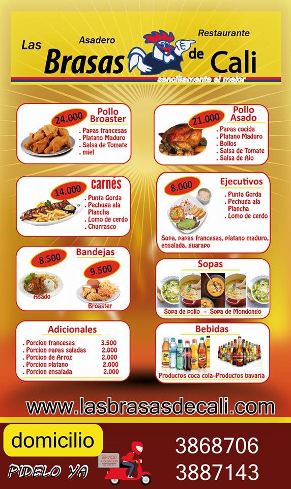 Menu at Brasas de Cali - Soledad restaurant, Soledad