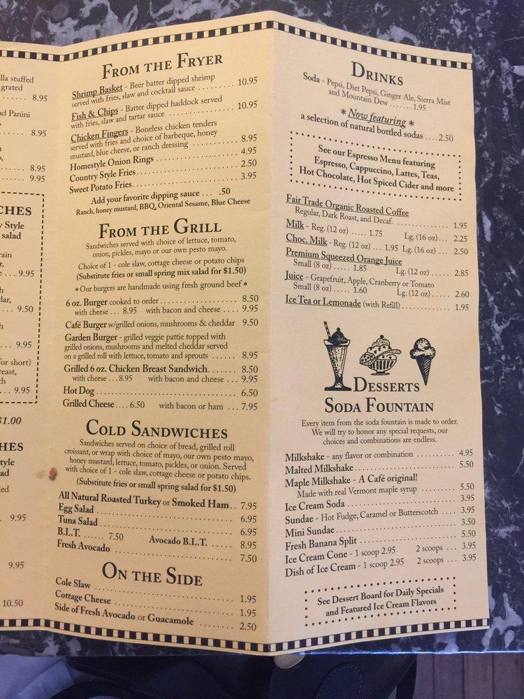 Menu at The Rochester Cafe & Country Store, Rochester