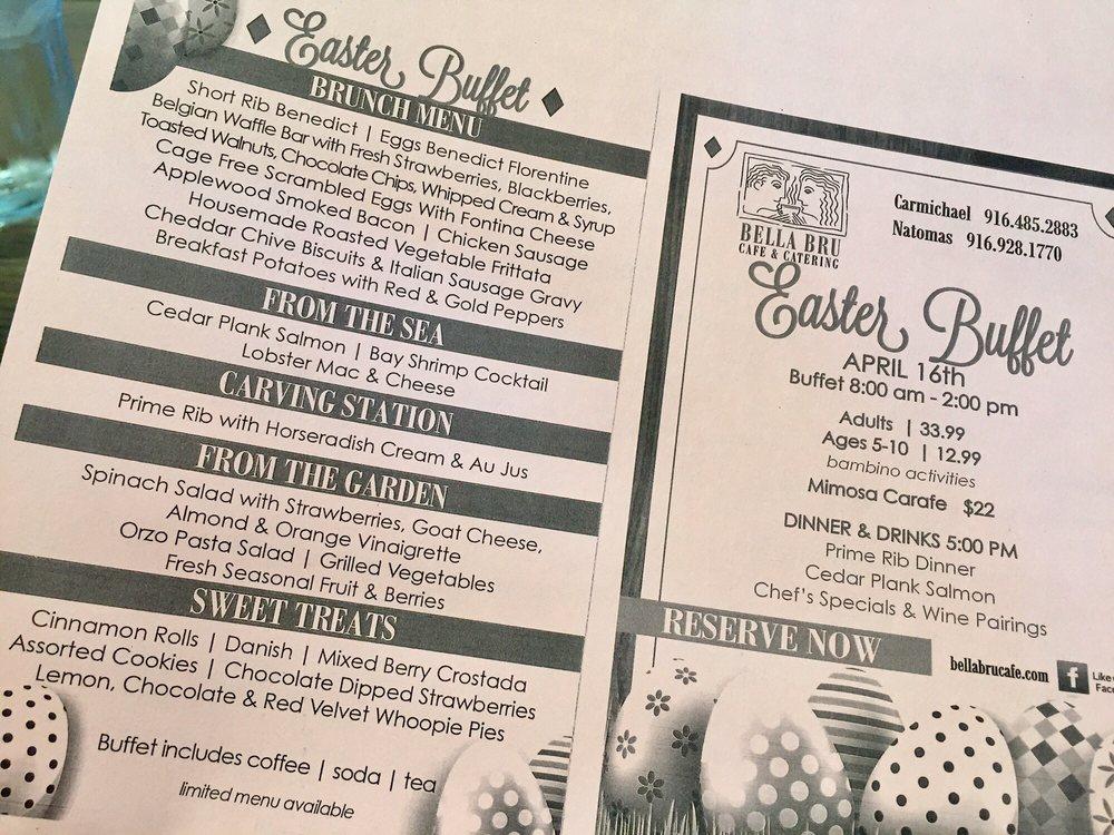 Menu at Bella Bru Cafe, Sacramento, Natomas Blvd Suite 100