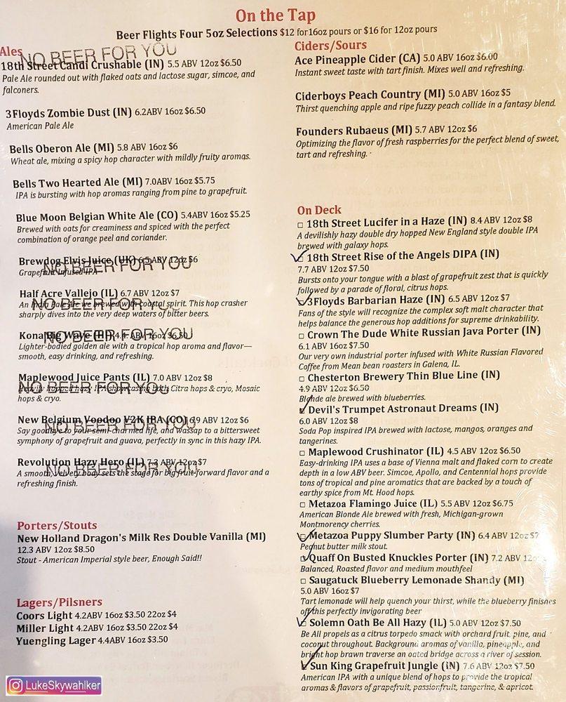 Menu at Gastro 49 restaurant, Chesterton
