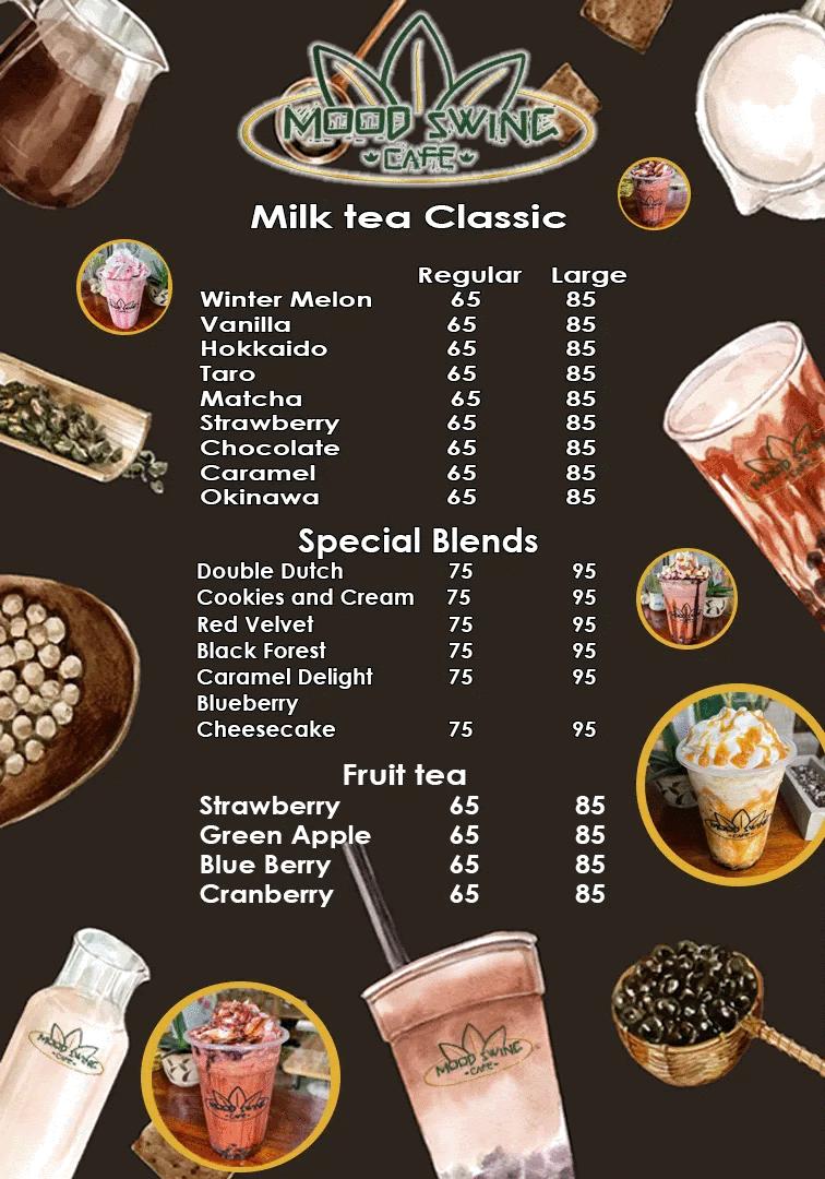 Menu at MOOD SWING CAFE, Sudipen