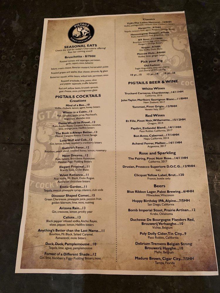 Menu at The Whining Pig Desert Ridge pub & bar, Phoenix