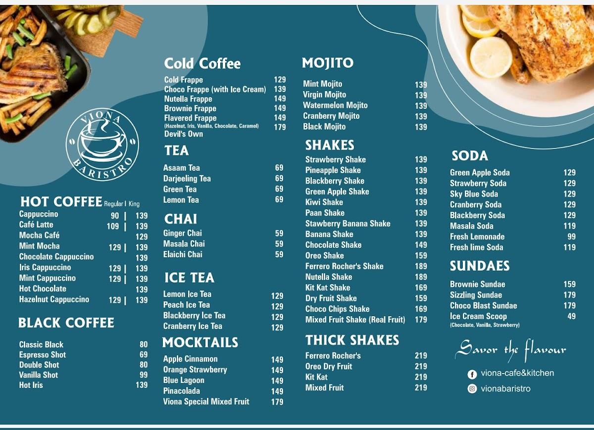 Menu at Viona - Cafe & Kitchen, Jaipur