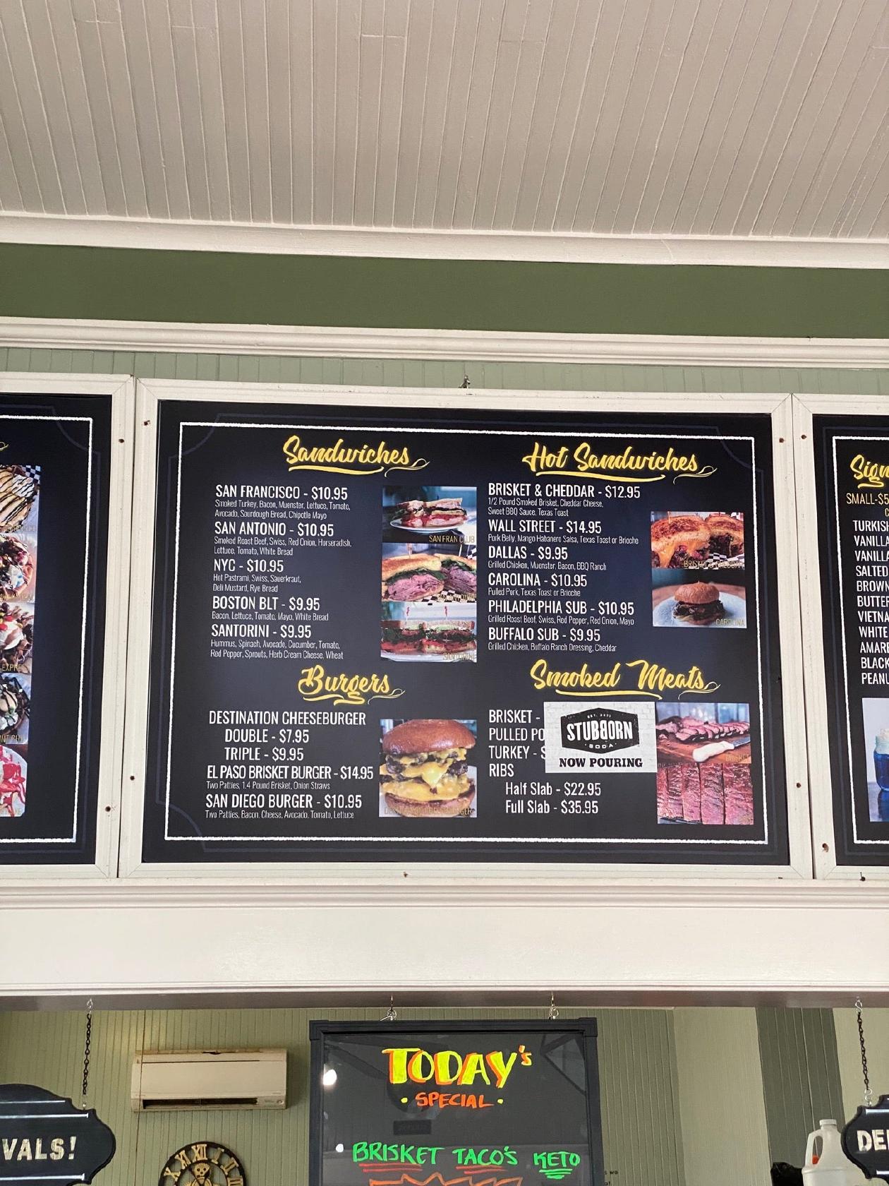 Menu at Destination Smokehouse & Eatery BBQ, Hemet