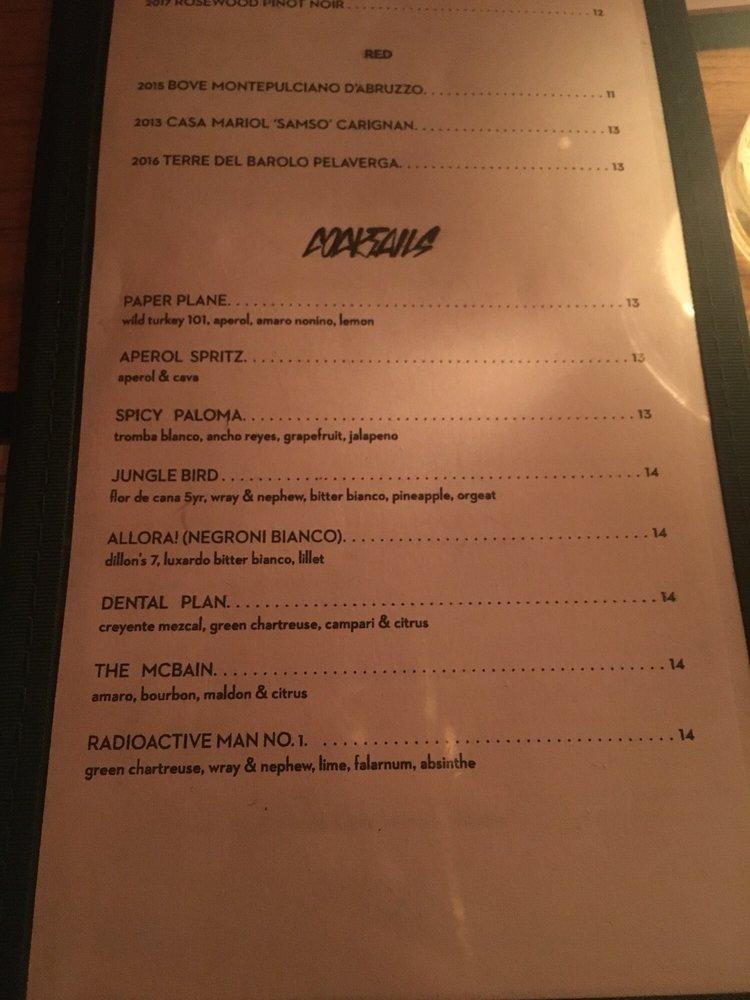 Menu at Superpoint pub & bar, Toronto