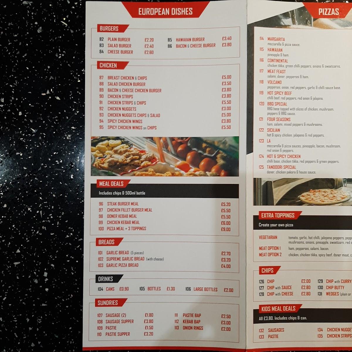 Menu at Tandoori Kitchen restaurant, Belfast