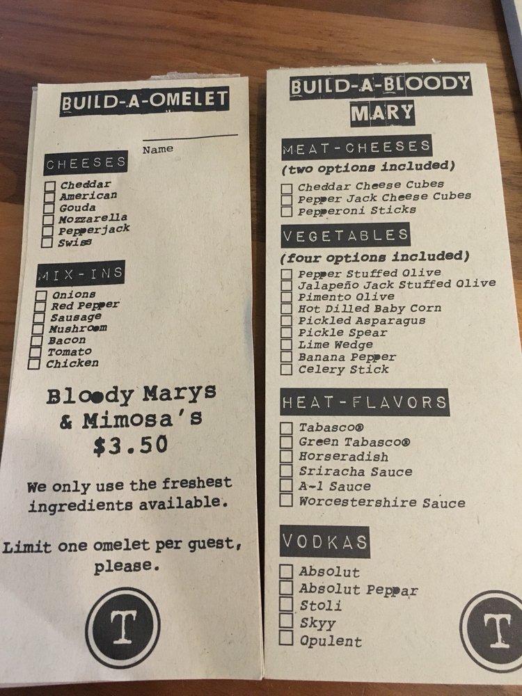 Menu at The Tavern Grill restaurant, Woodbury