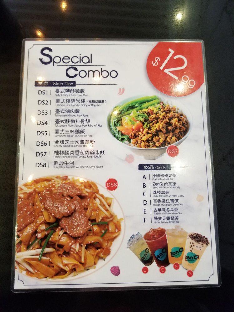 Menu at ZenQ & 桃花源 Taoyuan Neverland cafe, Markham, -8333 Kennedy Rd