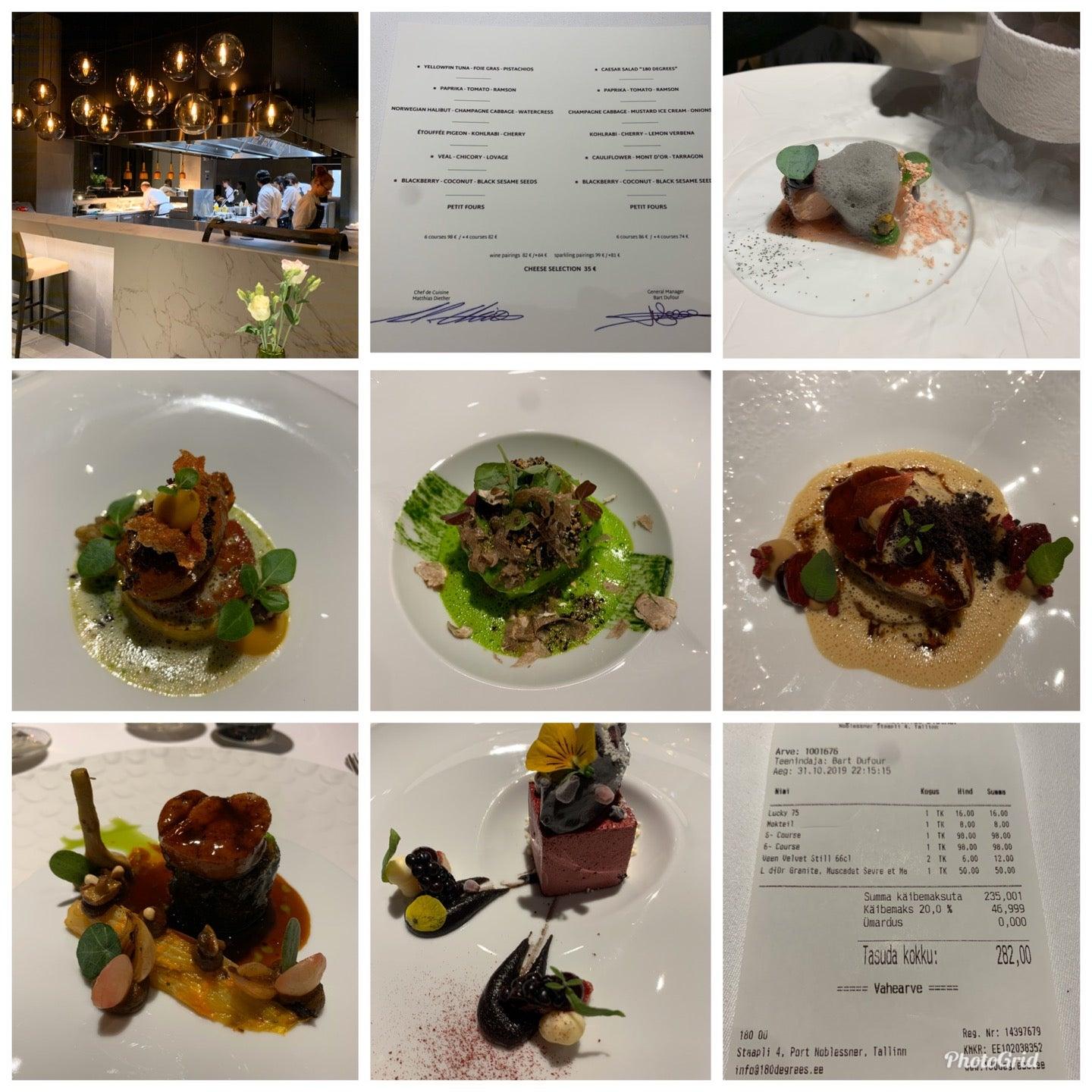 Menu at 180 Degrees Restaurant, Tallinn