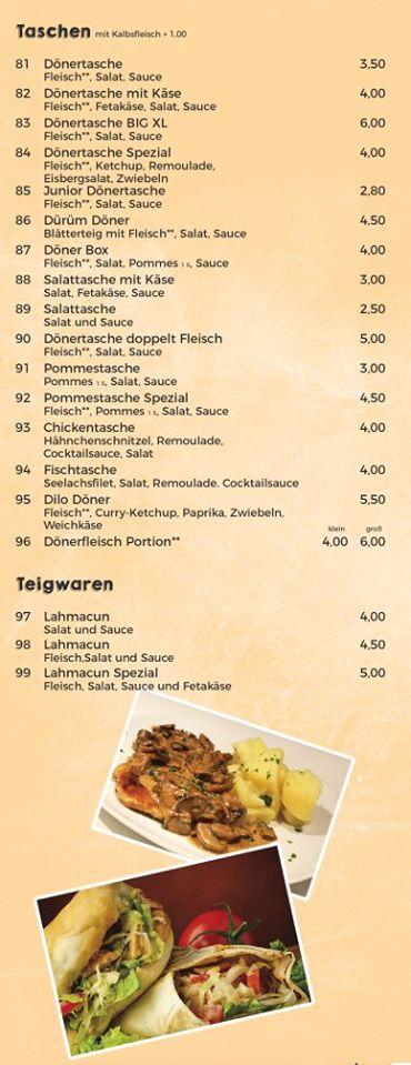 Speisekarte von Atas Grill pizza, Beckum