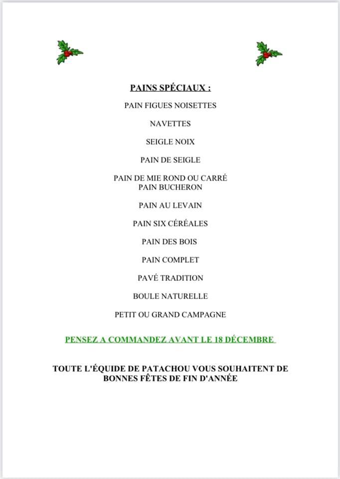 Menu at Boulangerie-Pâtisserie PATACHOU, Boulogne-Billancourt, 51 Rue ...