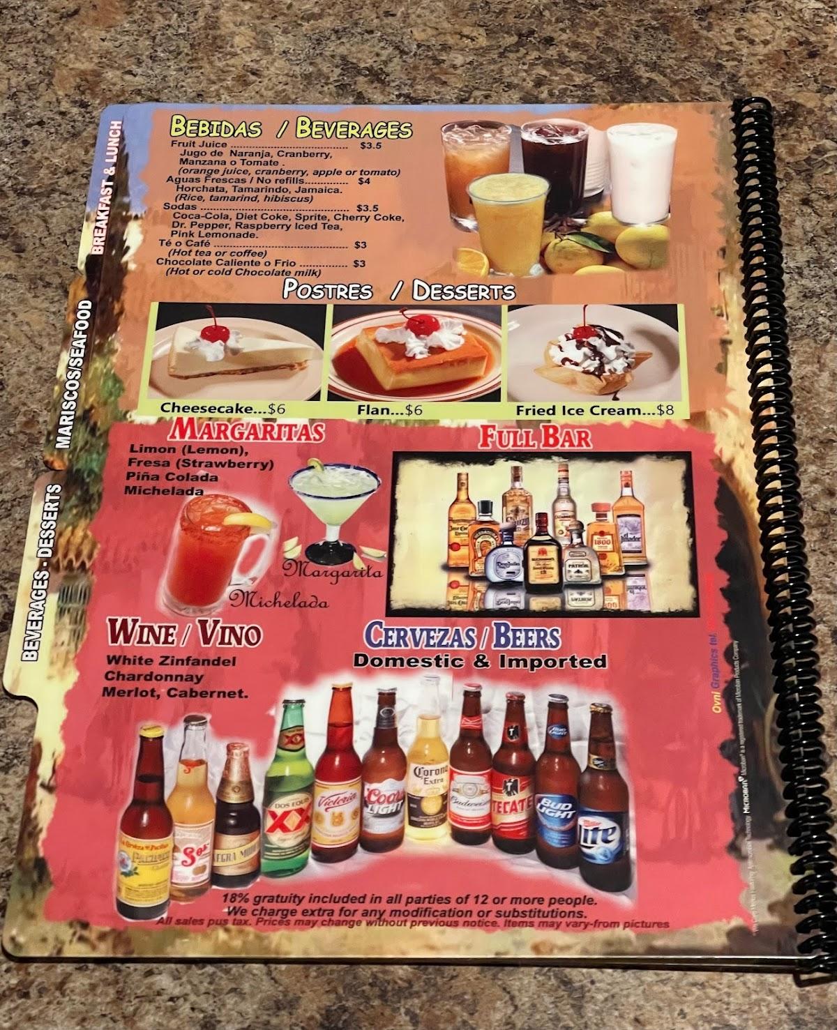 Menu at Casa Jimenez Mexican Restaurant, Murrieta, California Oaks Rd