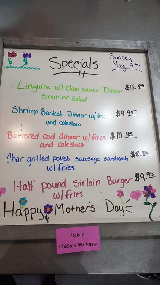 Menu at Riga-Tony's Delicatezzi Italiano restaurant, Delavan
