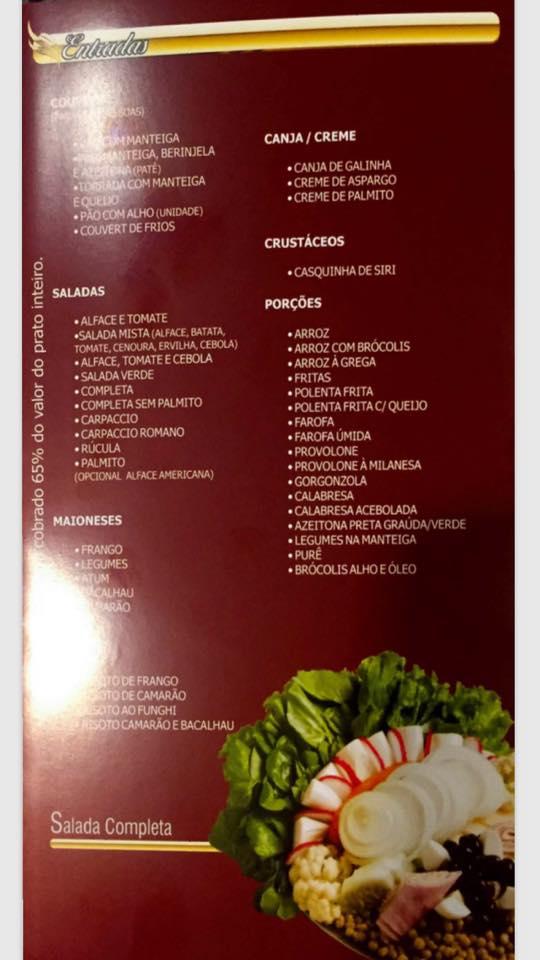 Menu em Beira Rio Restaurante e Pizzaria, Jundiaí