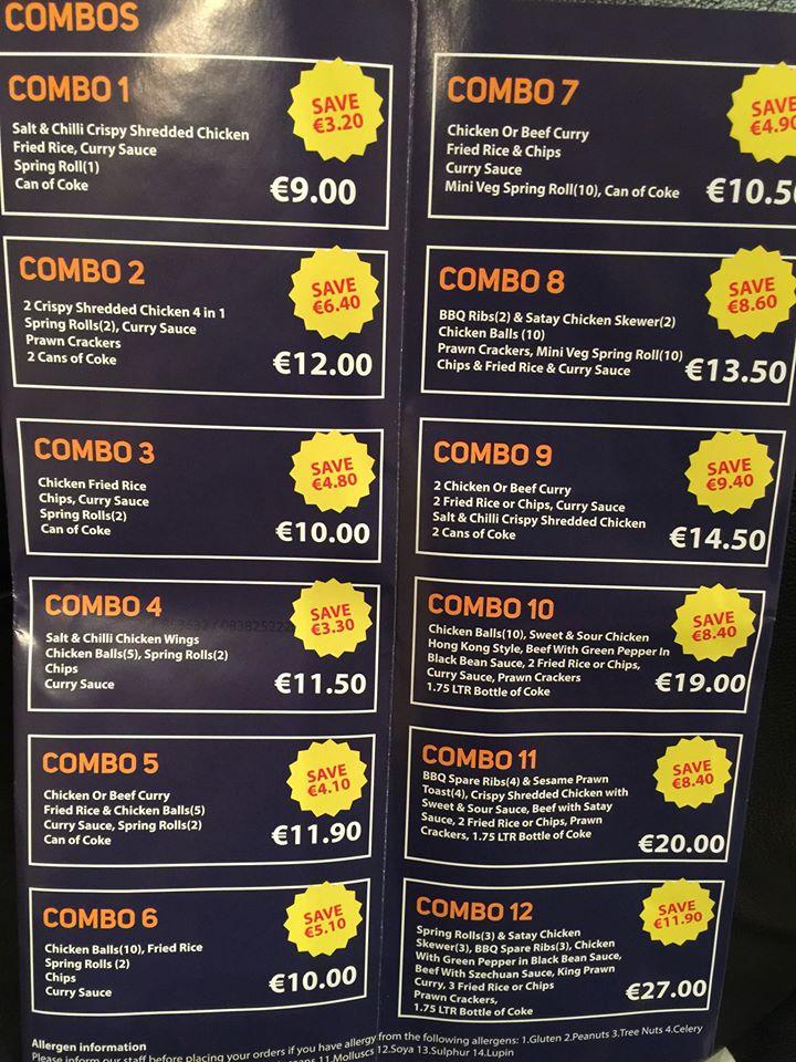 Menu at Magic wok restaurant, Waterford