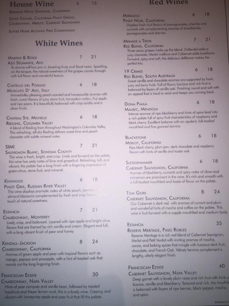 Menu at Doubleday's Grill &Tavern pizzeria, Springboro
