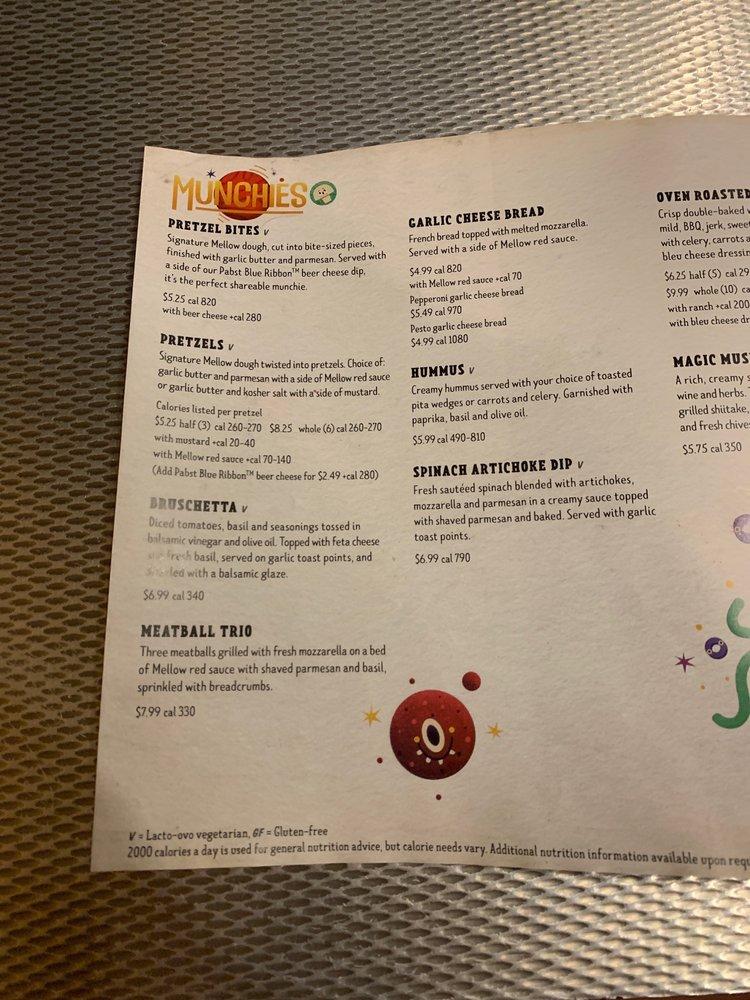 Menu at Mellow Mushroom Mount Dora pub & bar, Eustis, US-441