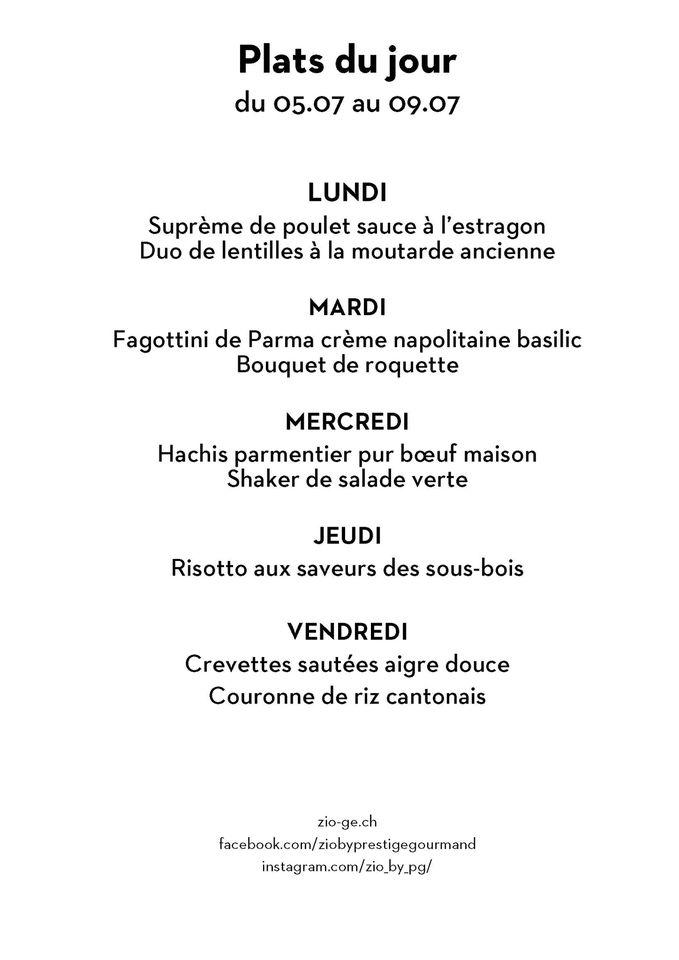 Menu at Salon de thé de l’Athénée, Geneva, Rue de l'Athénée 37