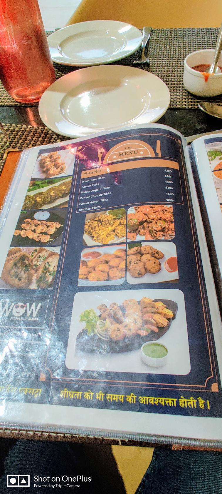 Menu at The Wow Restaurant And Game Zone, Barnagar