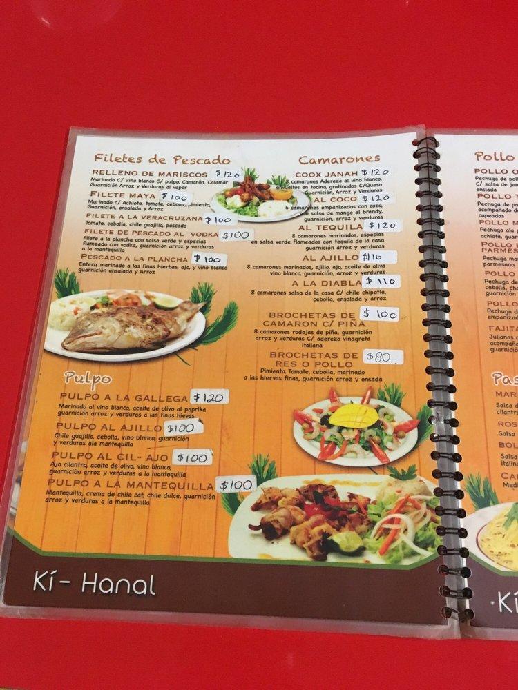 Menu at Restaurante Ki-Hanal, Kantunilkín