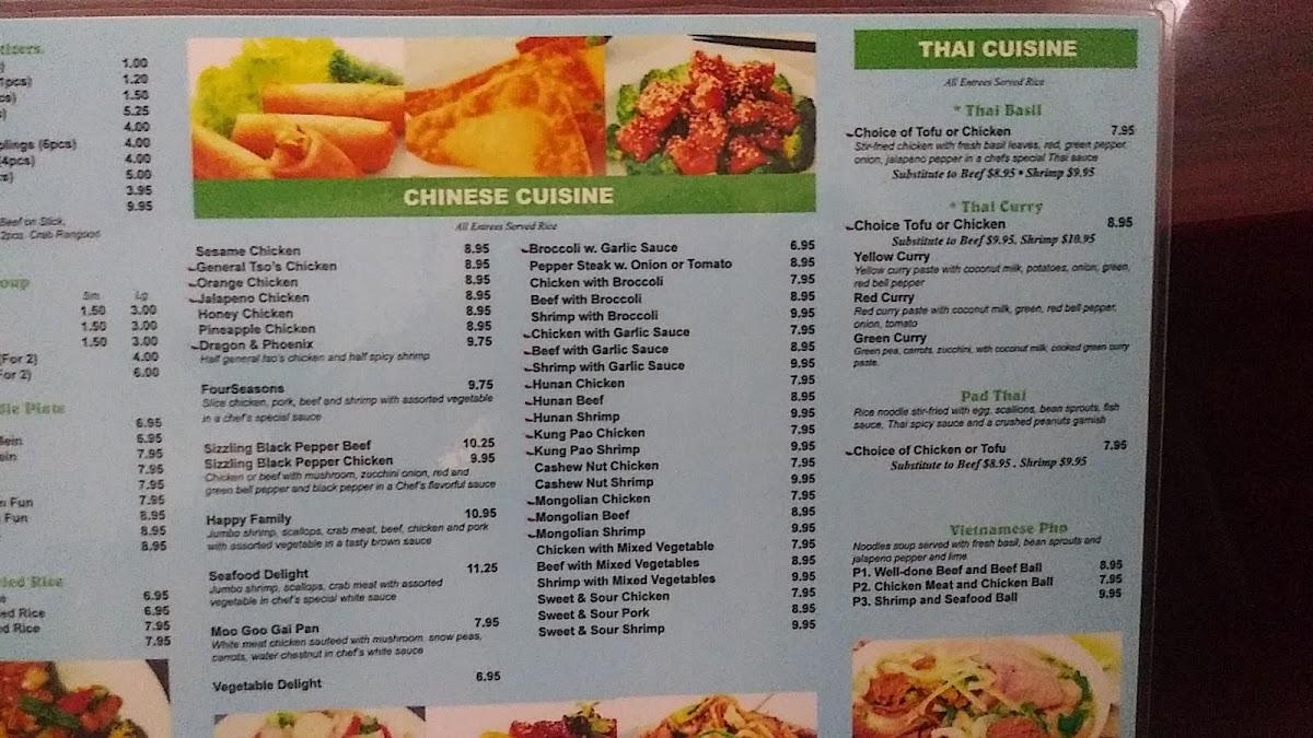 Menu at Happy Kitchen restaurant, Brewton