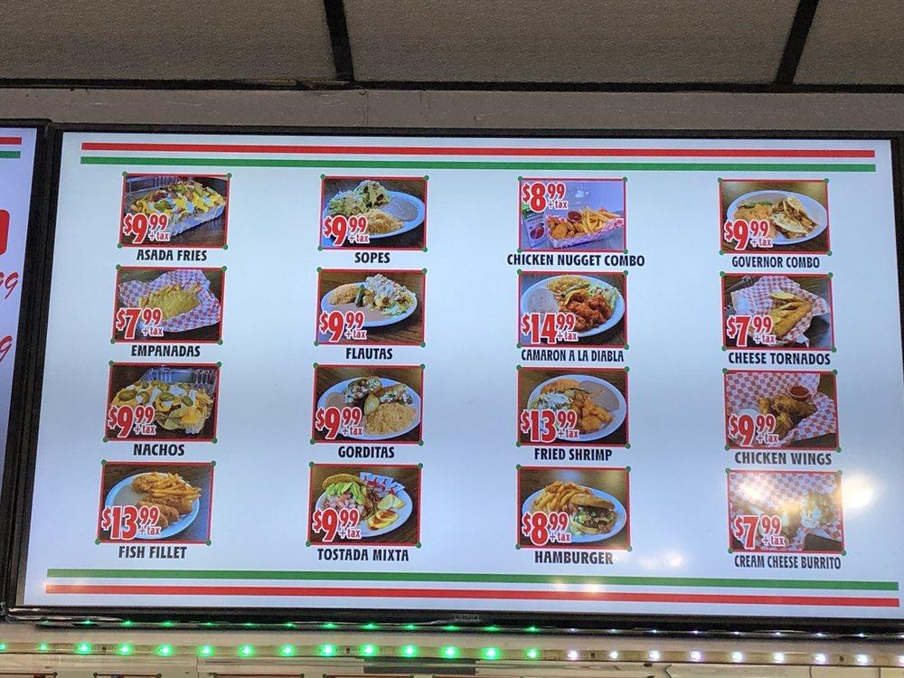 Menu at Ortega's Taqueria restaurant, Reedley, 1401 I St