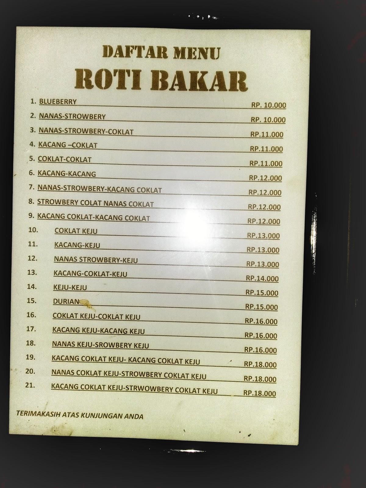 Menu at ROTI BAKAR QUEEN (ZAMI SEM) restaurant, Metro