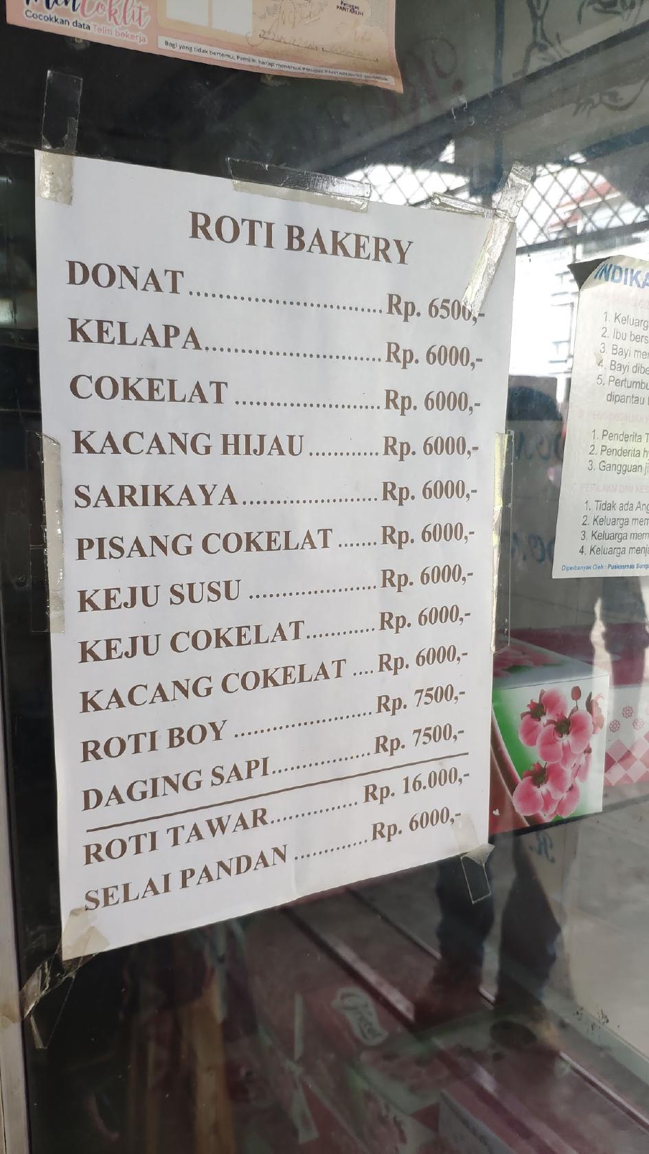 Carta del restaurante Toko Roti Imbin, Sungai Penuh