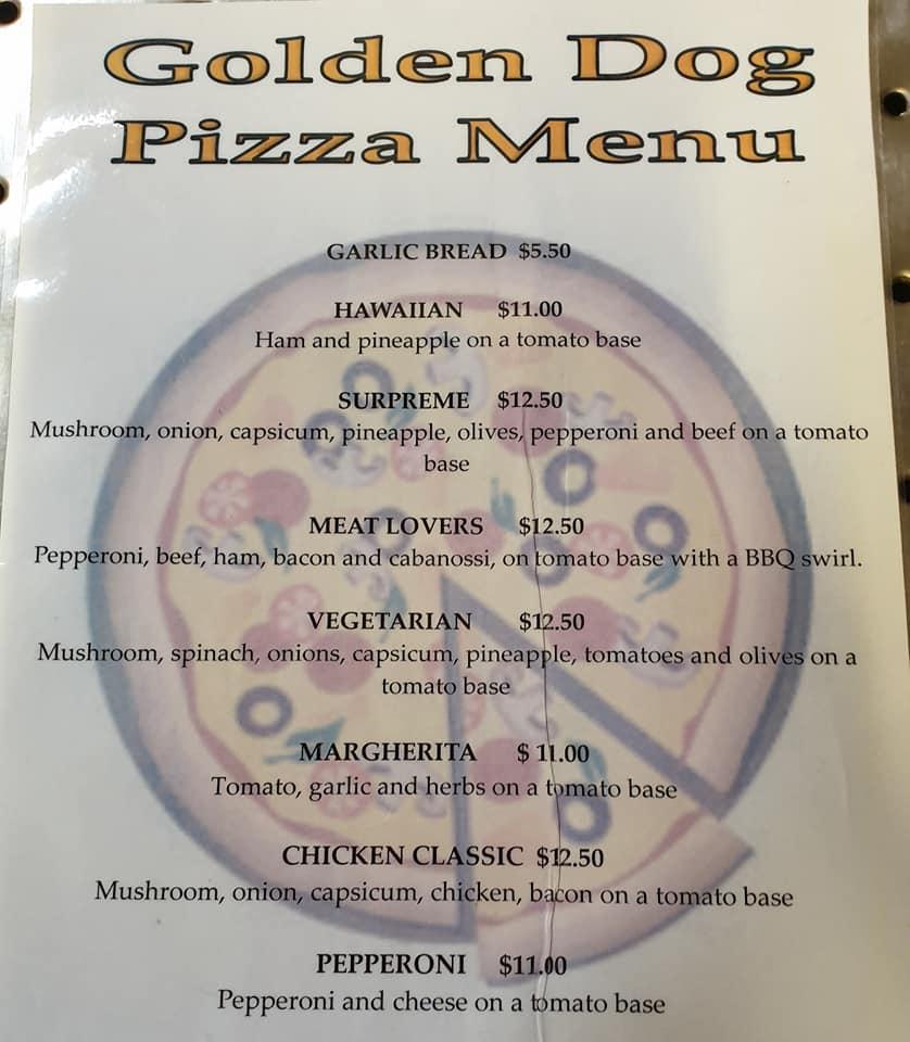 Menu at The Golden Dog Hotel pub & bar, Glenreagh