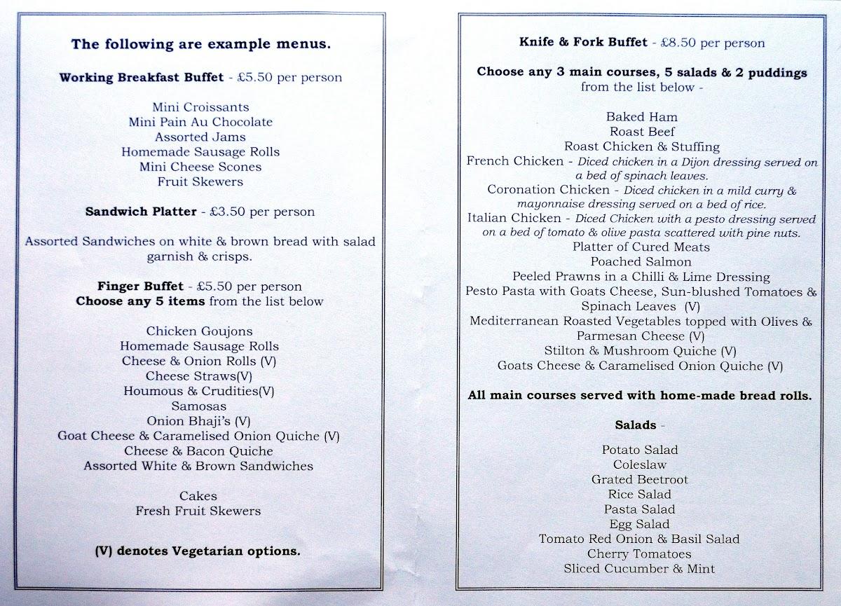 Menu at The White Swan pub & bar, Sileby