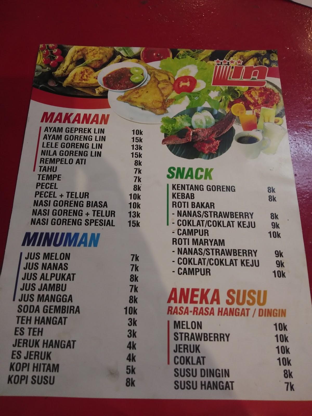 Menu at Lincafe - Malang, Mangliawan, Jl. Raya Wendit Barat No.15