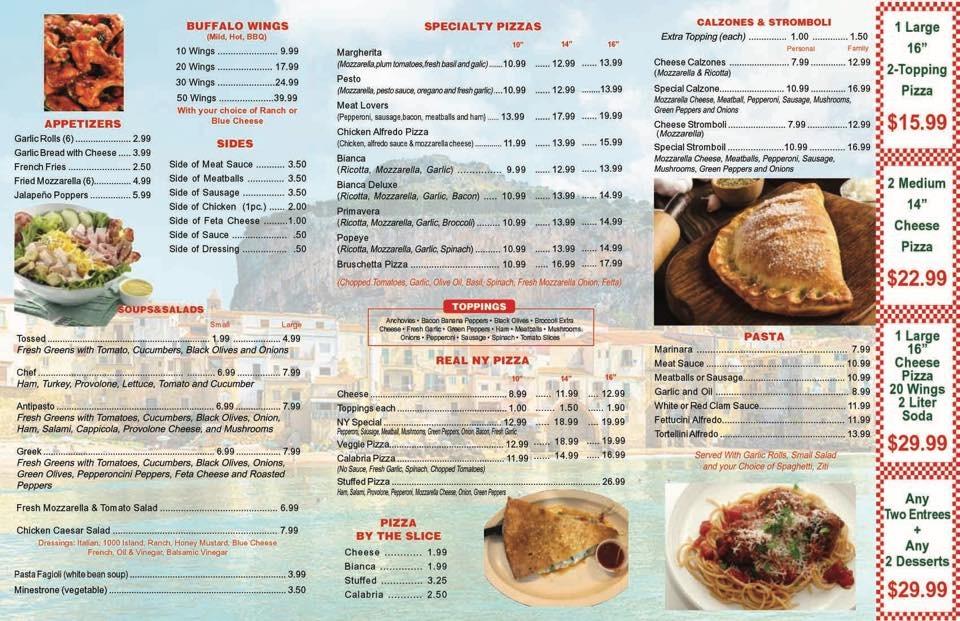 Menu at Palermo Pizza And Italian Restaurant, Paisley