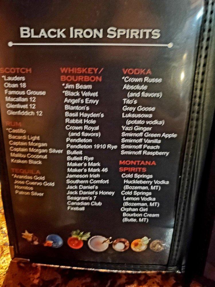 Menu at Black Iron Grill Rotisserie pub & bar, Miles City