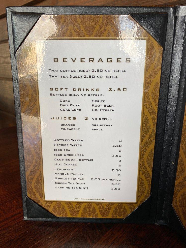 Menu at Café Equator Thai Cuisine restaurant, Metairie, Severn Ave