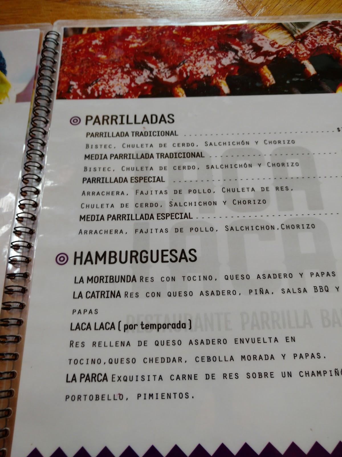 Carta de Laca Laca Restaurante, Ciudad Valles, Blvd. Mexico - Laredo 1212