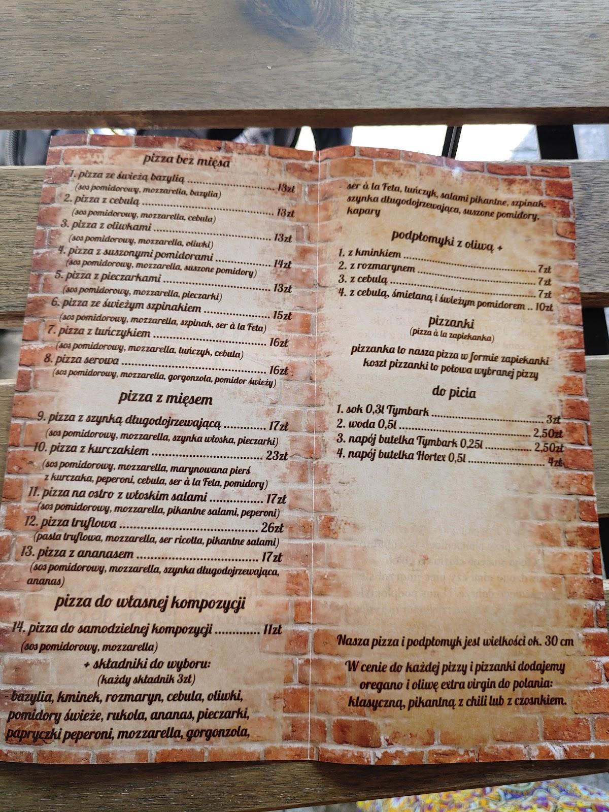 Menu at Pod płomykiem restaurant, Lebork