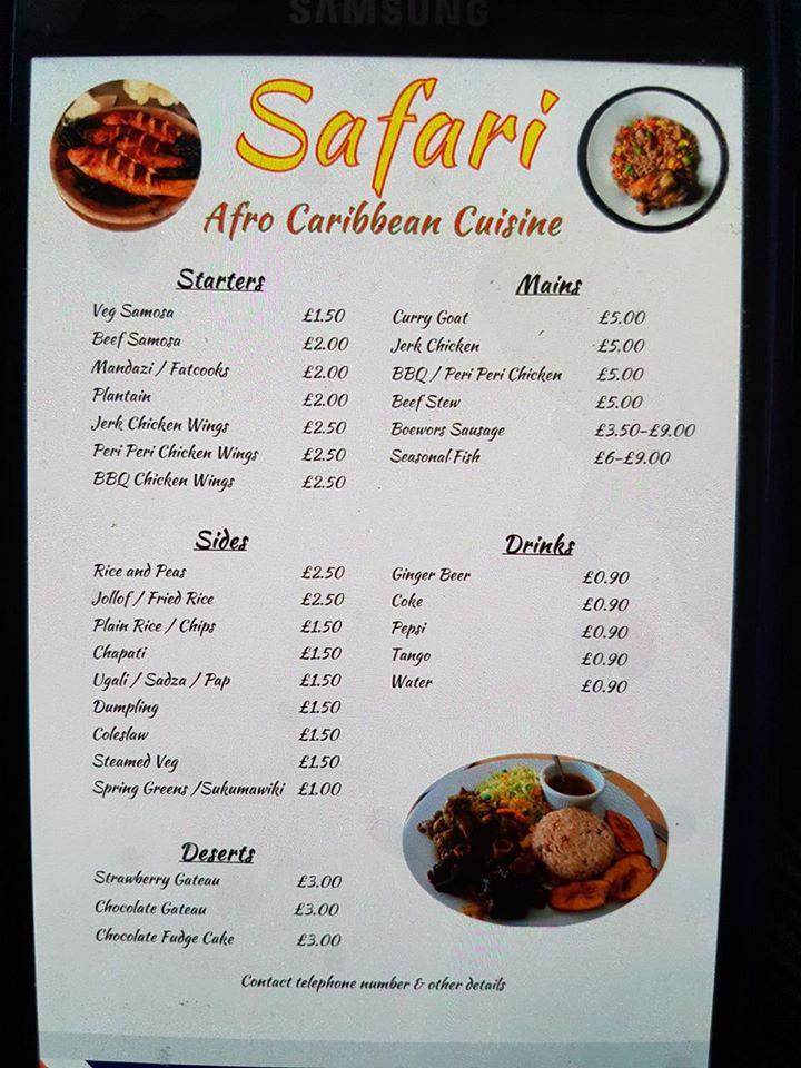 Menu at Safari Lounge pub & bar, Halesowen