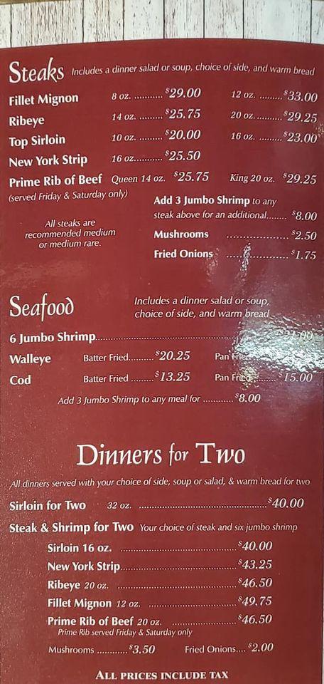 Menu at Bergen Bar & Grill, USA
