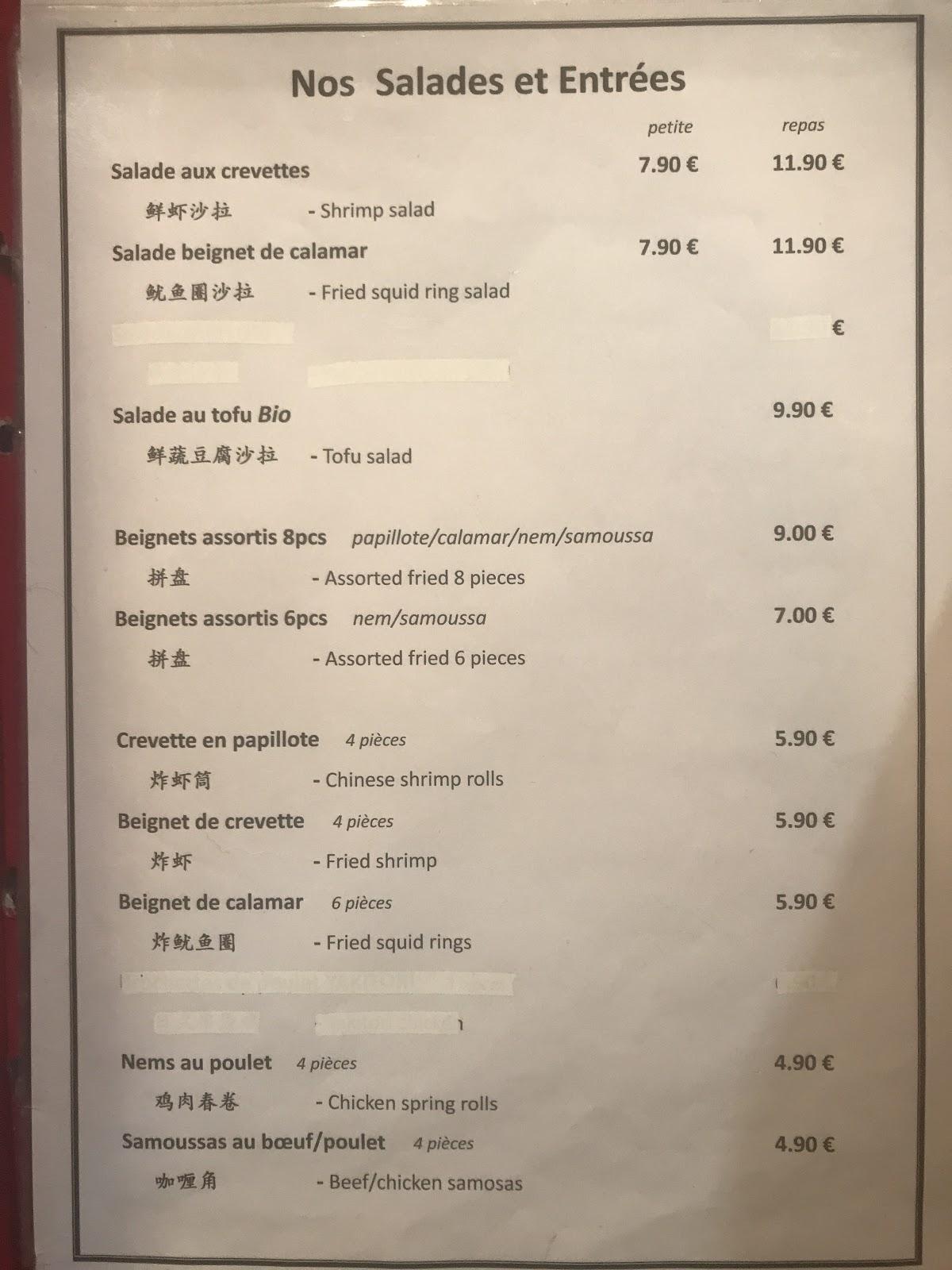 Menu at Fan House restaurant, Annecy