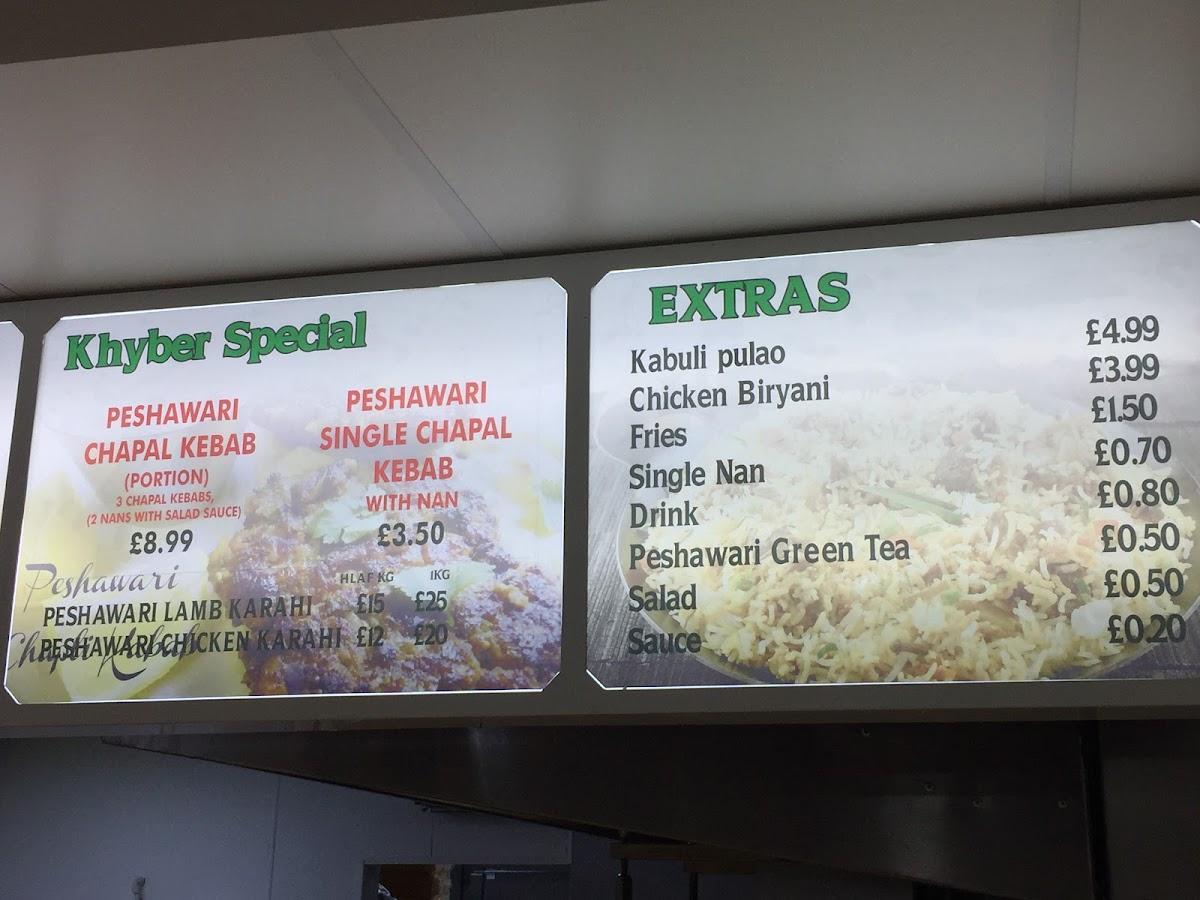 Menu at Khyber Taste Leicester restaurant, Leicester