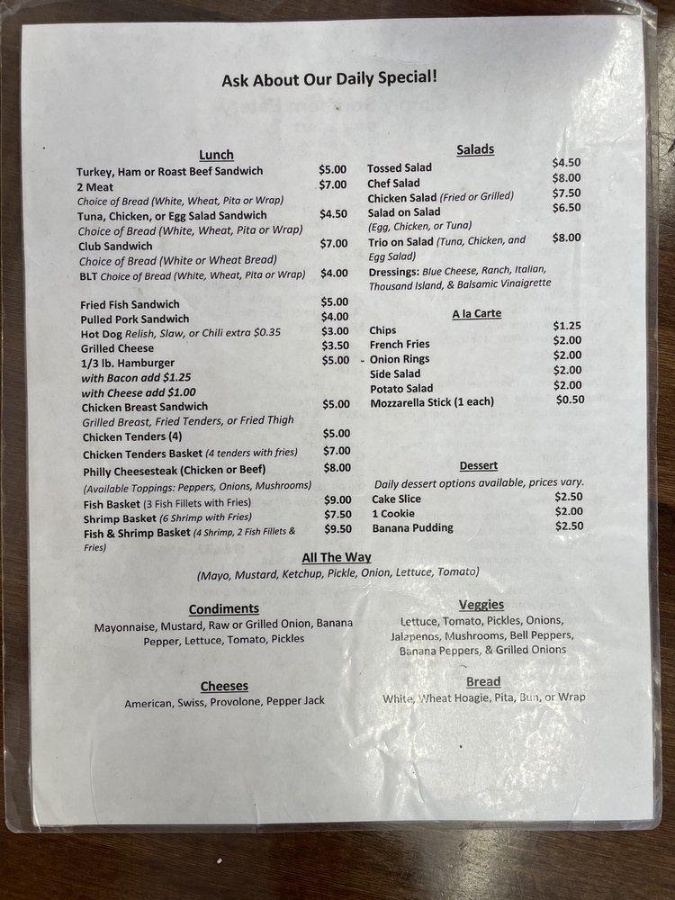 Menu at Simply Southern Eatery restaurant, Macclenny