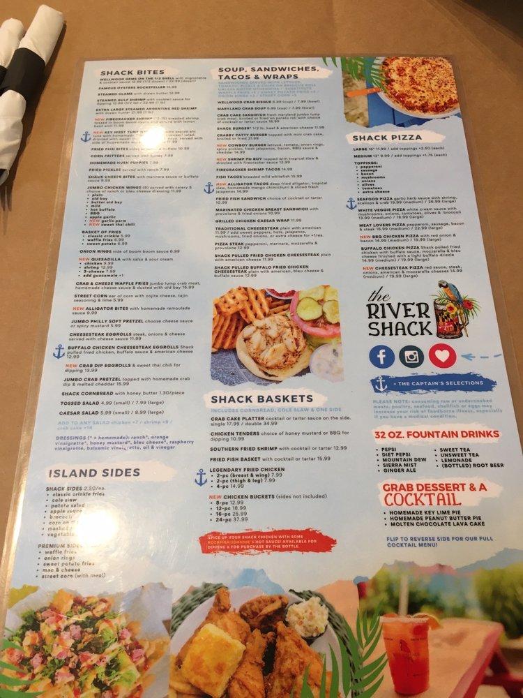 Menu at The River Shack pub & bar, Charlestown