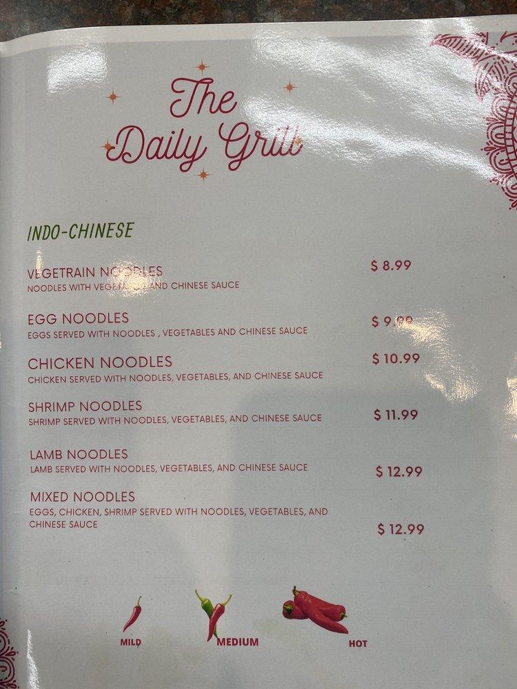 Menu at DAILY GRILL INDIAN RESTAURANT, Napoleon