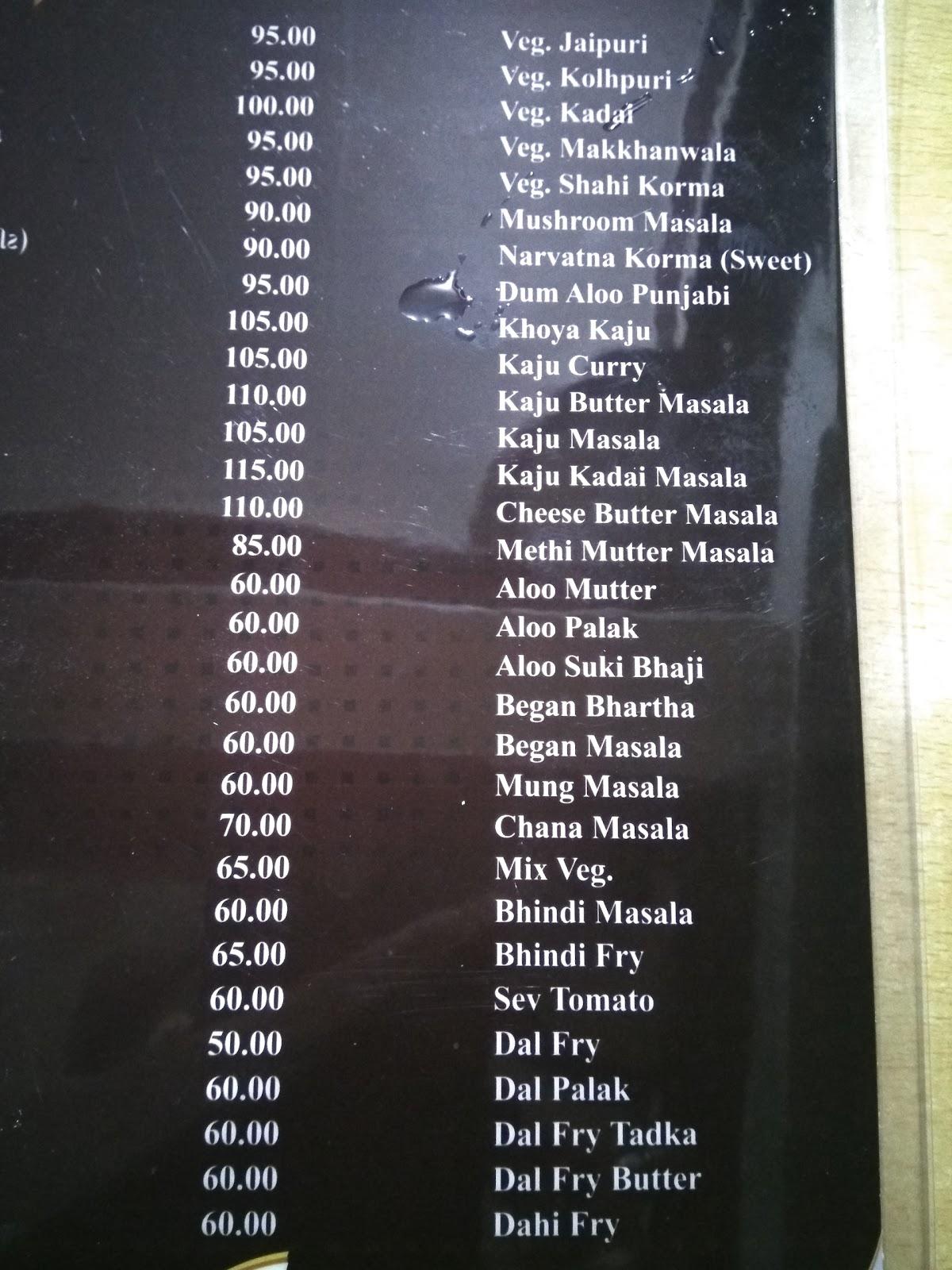 Menu at DEEPAK HOTEL, Deesa
