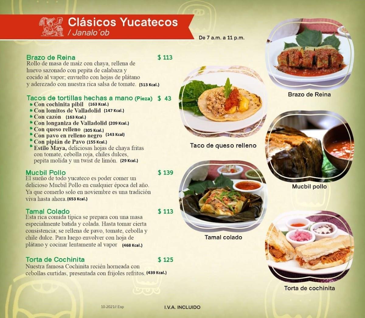 Carta del restaurante La Chaya Maya, Merida, C. 57 x 62